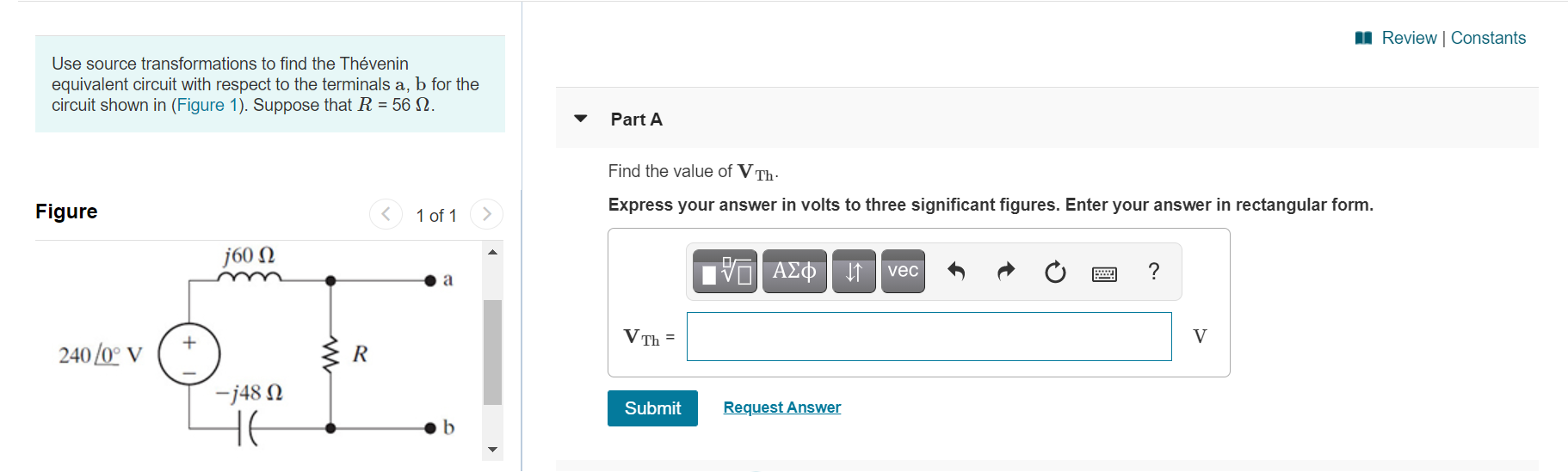 Solved Review Constants Use source transformations to find | Chegg.com