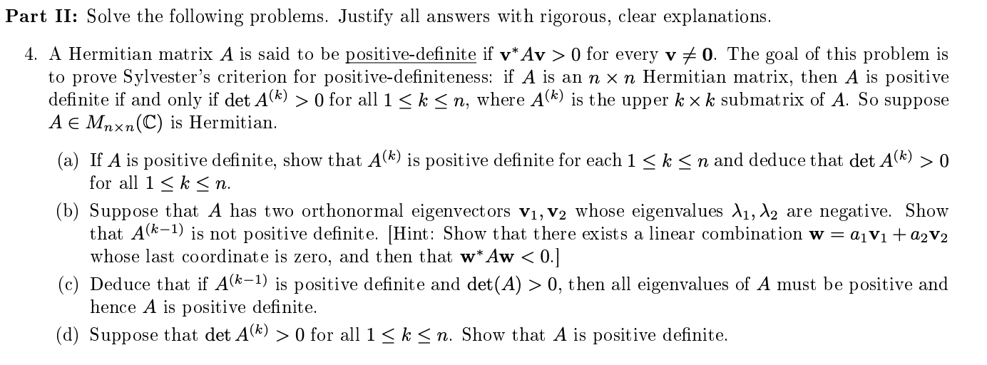 Solved art II: Solve the following problems. Justify all | Chegg.com