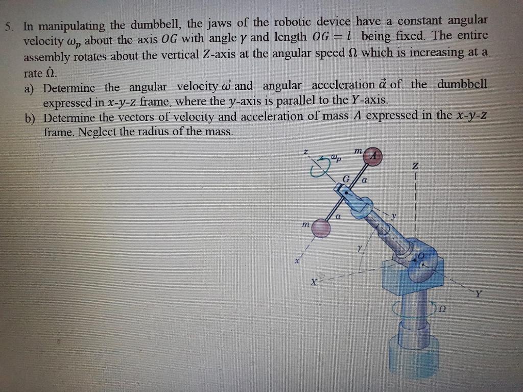 Solved 5. In manipulating the dumbbell, the jaws of the | Chegg.com