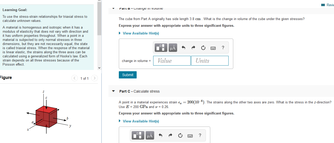 Solved Review Part A - Calculate strain Learning Goal: To | Chegg.com