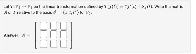 Solved Let T:P2→P2 be the linear transformation defined by | Chegg.com