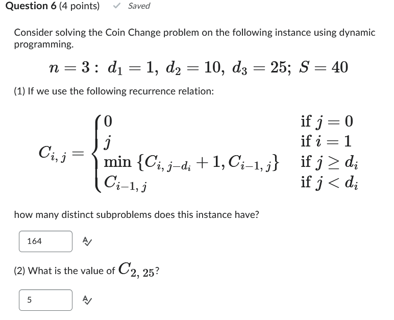 Solved how many distinct subproblems does this instance | Chegg.com
