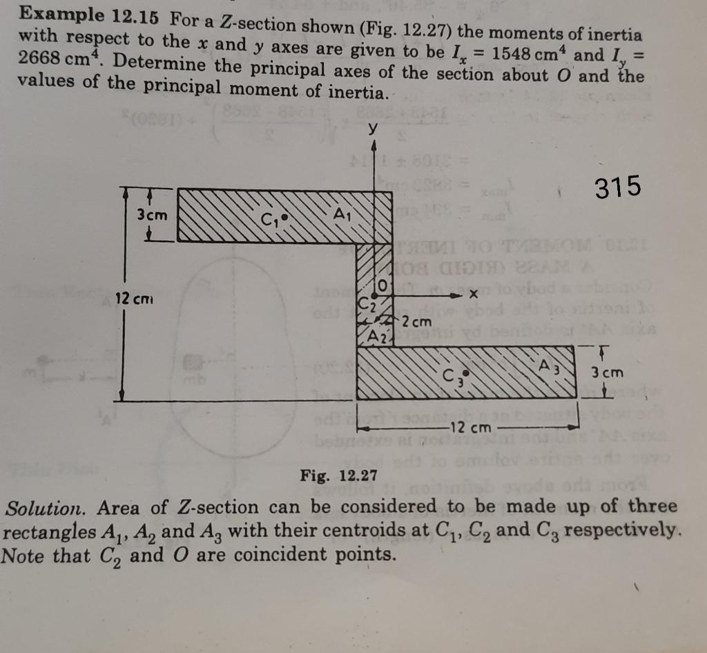 Solved Example 12.15 For a Z-section shown (Fig. 12.27) the | Chegg.com