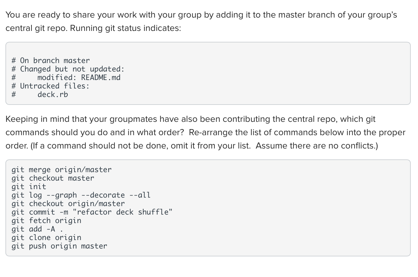 Solved You are ready to share your work with your group by | Chegg.com