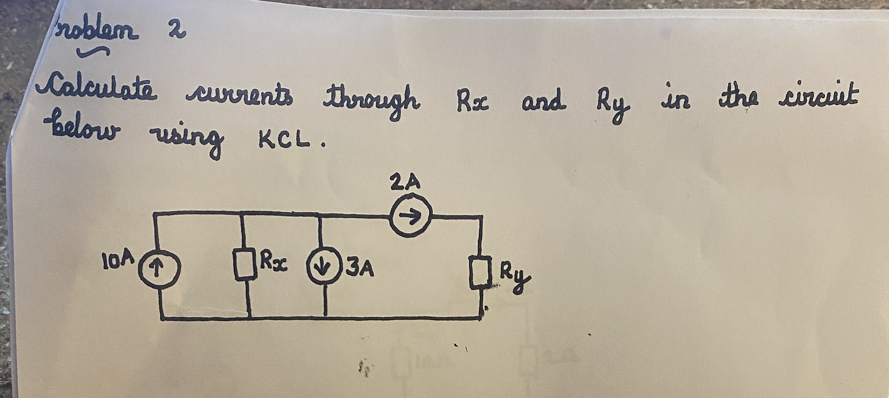Solved Problem 2Calculate currents through Rx ﻿and Ry ﻿in | Chegg.com