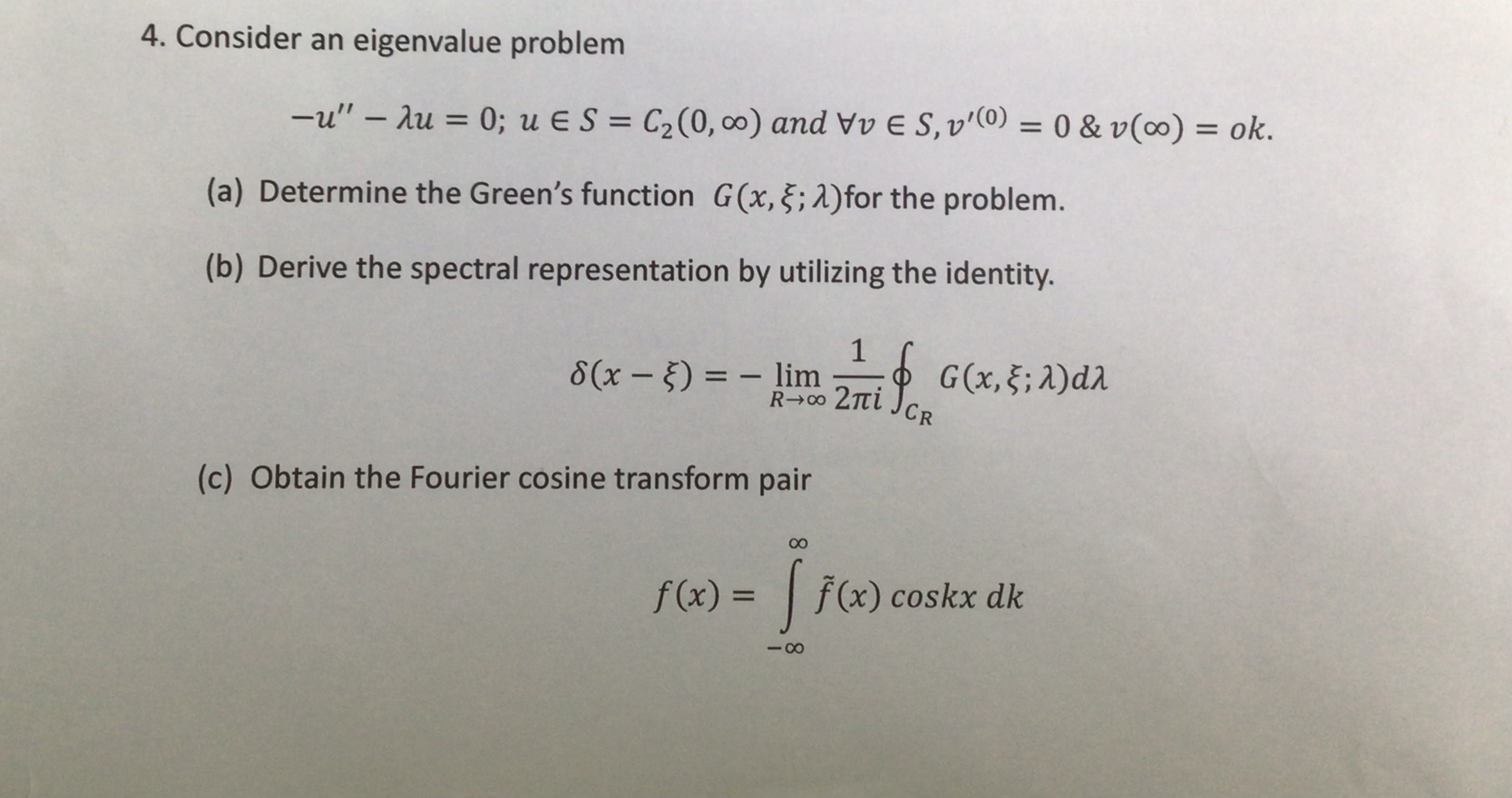 Solved 4. Consider an eigenvalue problem | Chegg.com