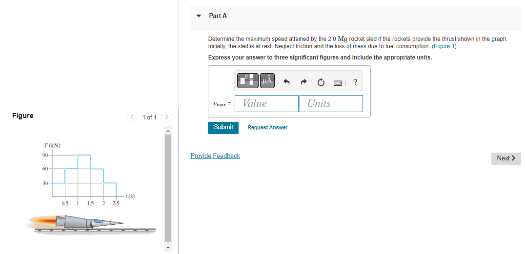 Solved Part A - Determine the maximum speed attained by the | Chegg.com