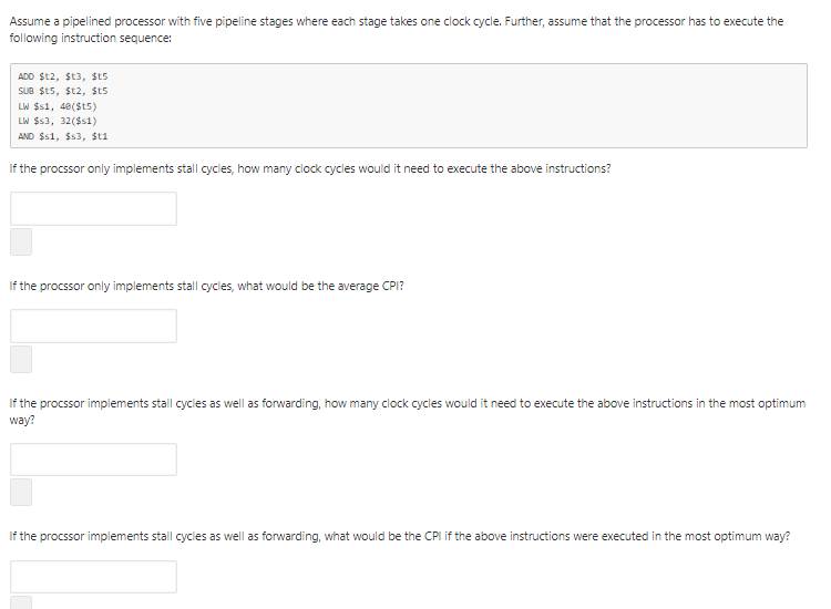 Solved TOPIC : Computer Architecture- Pipelining I do not | Chegg.com