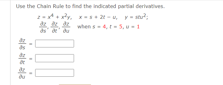 Solved Use the Chain Rule to find the indicated partial | Chegg.com