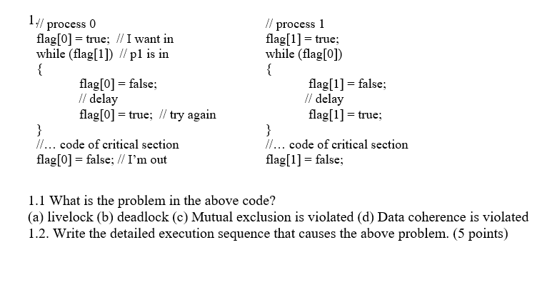 Solved 1.1 What is the problem in the above code? (a) | Chegg.com