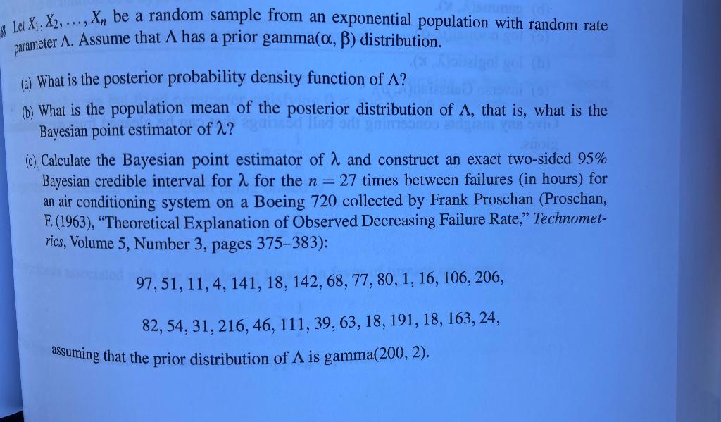 Solved 9 Let with random rate parameter A. Assume that has a | Chegg.com