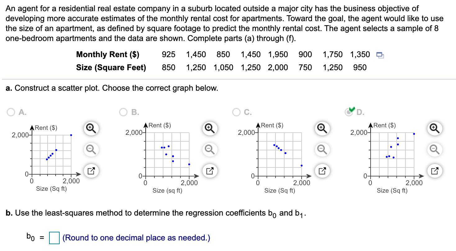 Solved An Agent For A Residential Real Estate Company In A Chegg