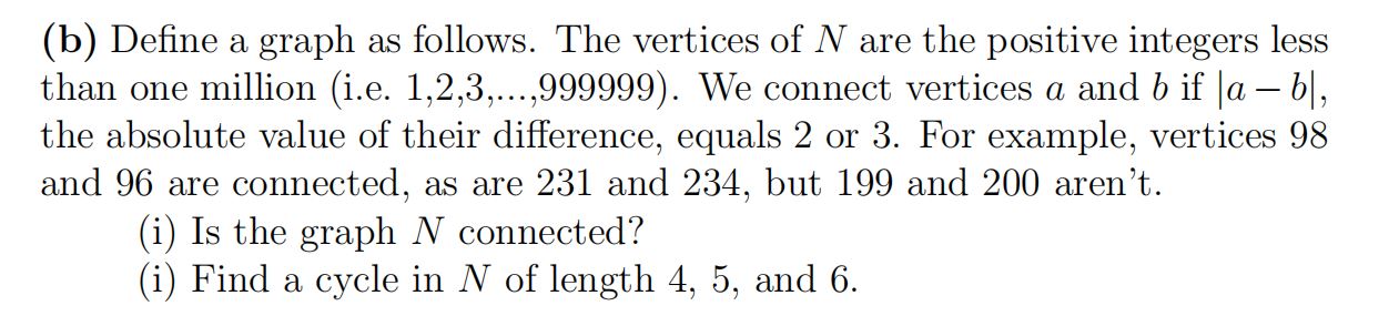 Solved 4 (a) Define a graph C as follows. The vertices of C | Chegg.com
