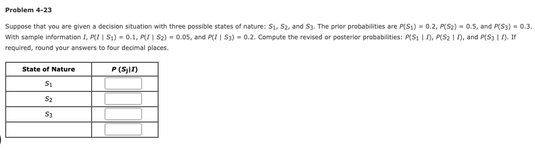 Solved Problem 4-23 Suppose that you are given a decision | Chegg.com