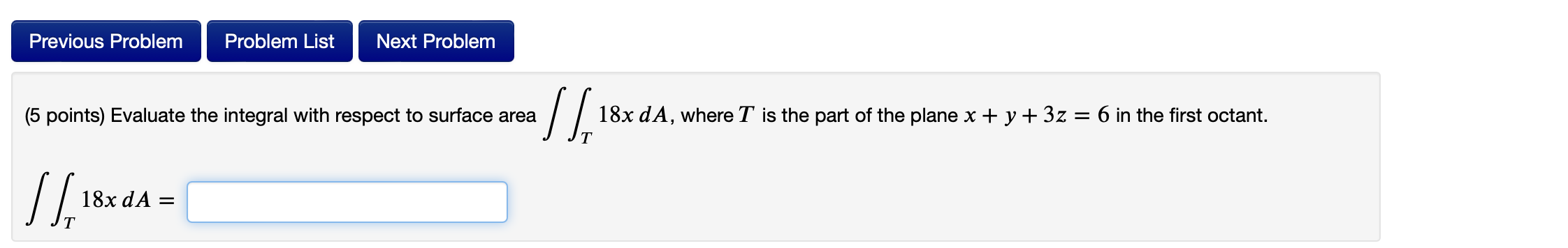 Solved (5 ﻿points) ﻿Evaluate the integral with respect to | Chegg.com