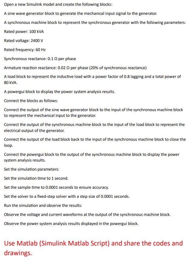 Solved Open a new Simulink model and create the following | Chegg.com
