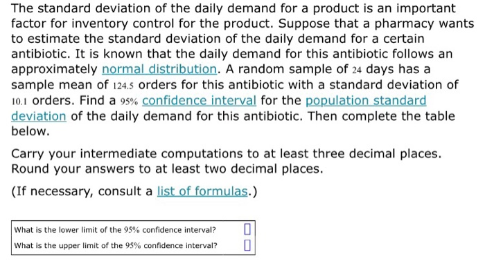 Solved The standard deviation of the daily demand for a | Chegg.com
