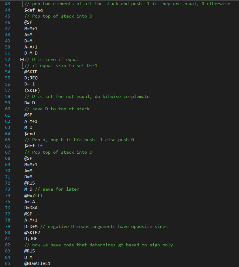 Translate provided code into Hack assembly language | Chegg.com