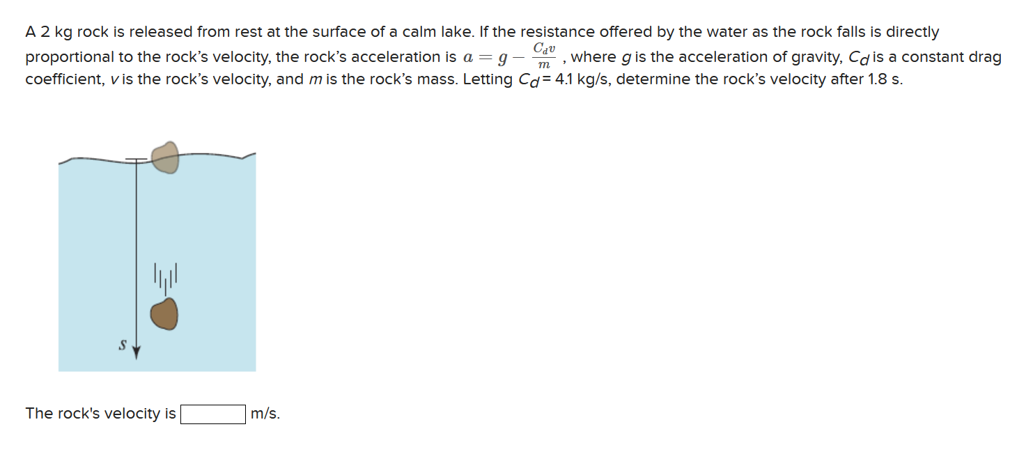 Solved A 2 kg rock is released from rest at the surface of a | Chegg.com
