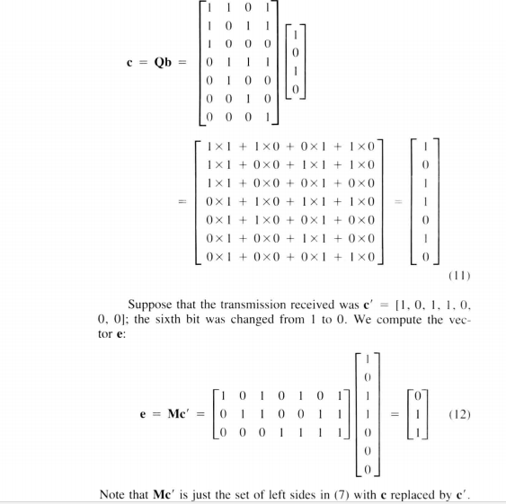 18. (a) Explain why the Hamming code in Example 4 | Chegg.com