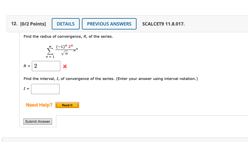 Solved 12. [0/2 points) DETAILS PREVIOUS ANSWERS SCALCET9 | Chegg.com