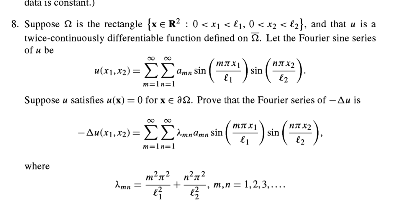 Solved data is constant.) 8. Suppose 12 is the rectangle {x | Chegg.com