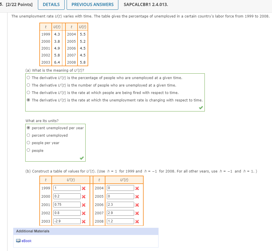 Solved 5. [2/22 Points) DETAILS PREVIOUS ANSWERS SAPCALCBR1 | Chegg.com