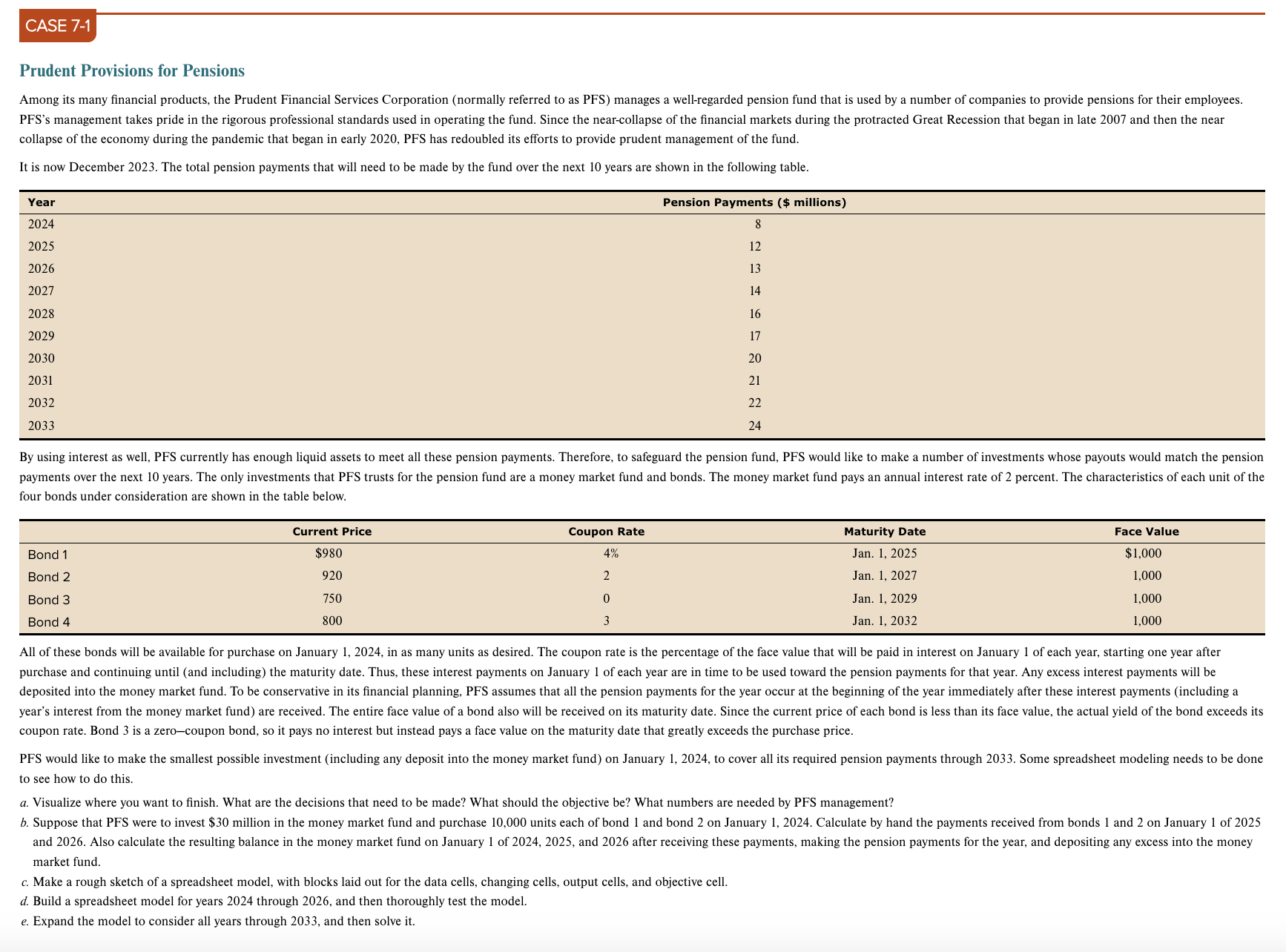 Solved CASE 7-1Prudent Provisions for Pensions collapse of | Chegg.com