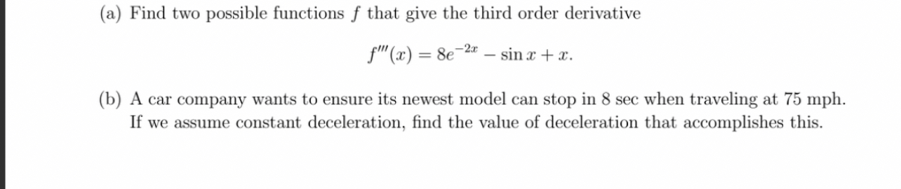 Solved (a) ﻿Find two possible functions f ﻿that give the | Chegg.com