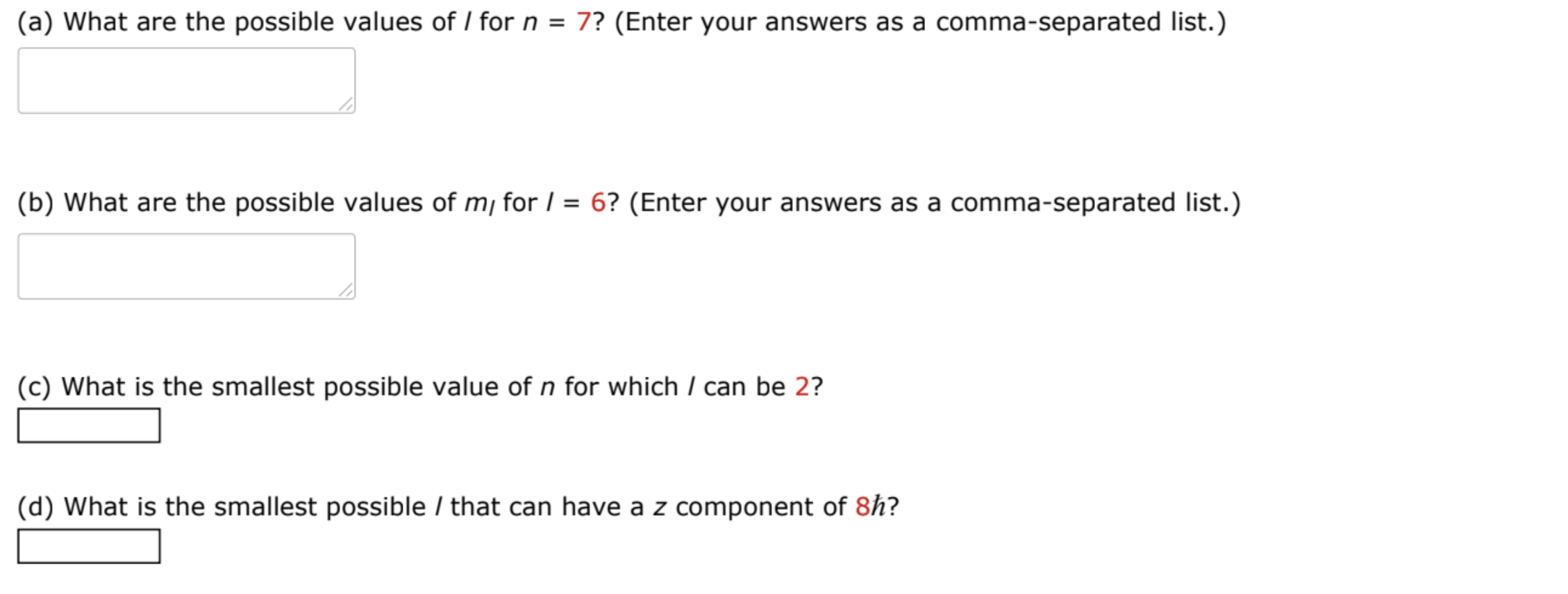 Solved (a) What are the possible values of I for n = 7? | Chegg.com