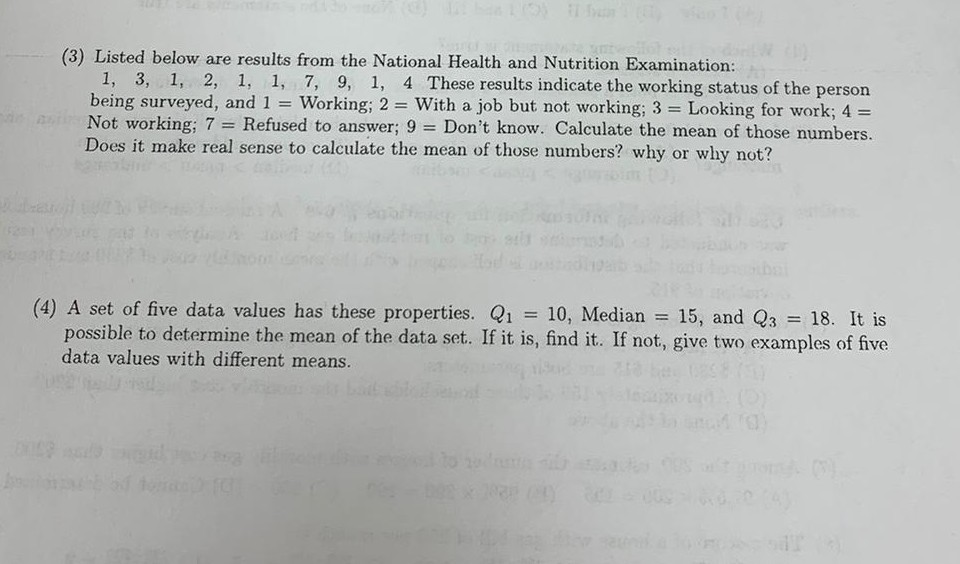 Solved (3) Listed below are results from the National Health | Chegg.com