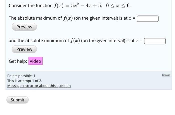 Solved Consider the function f(x) 5x2-4x + 5, 0