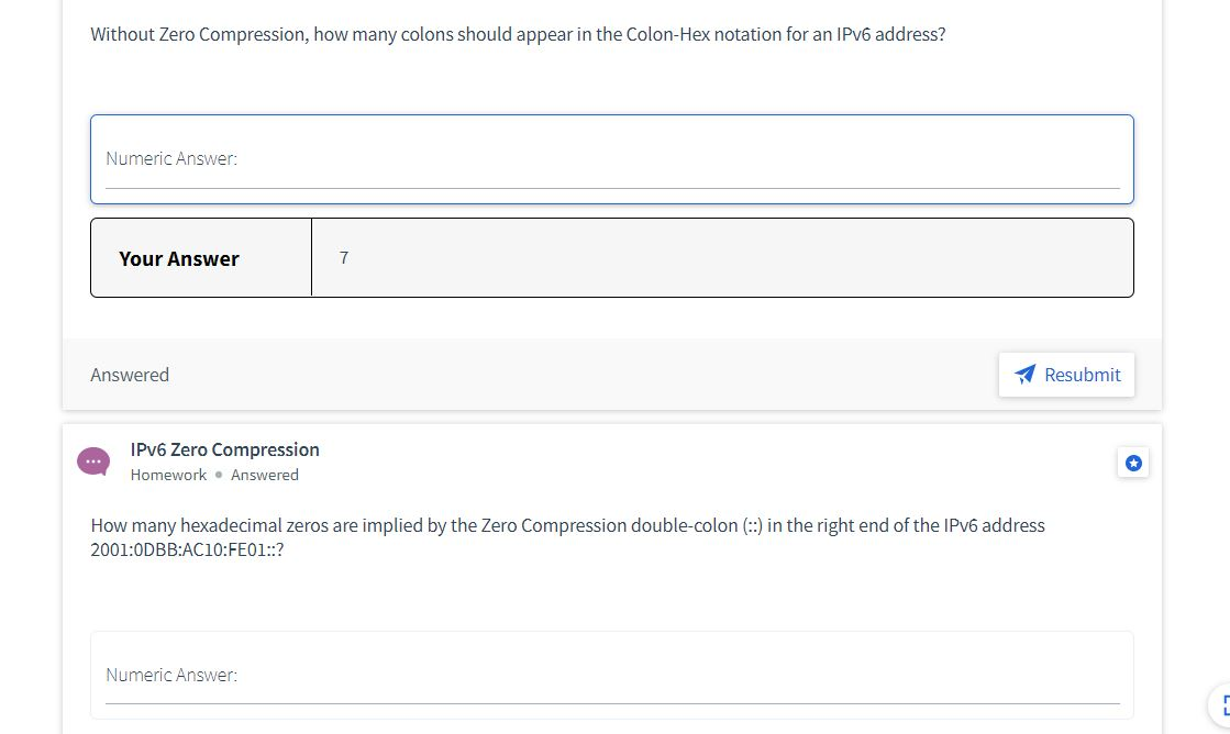 Solved IP Addresses - Shared Mask Homework. Unanswered If | Chegg.com