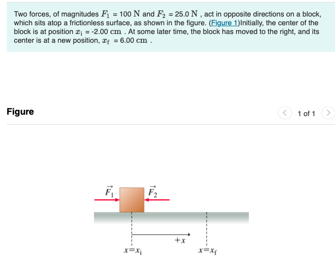 Solved Part AFind the work W1 ﻿ done on the block by the | Chegg.com