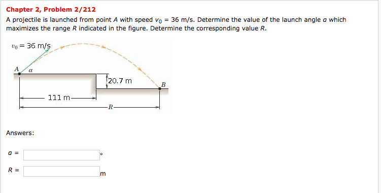 Solved Chapter 2, Problem 2/212 A projectile is launched | Chegg.com