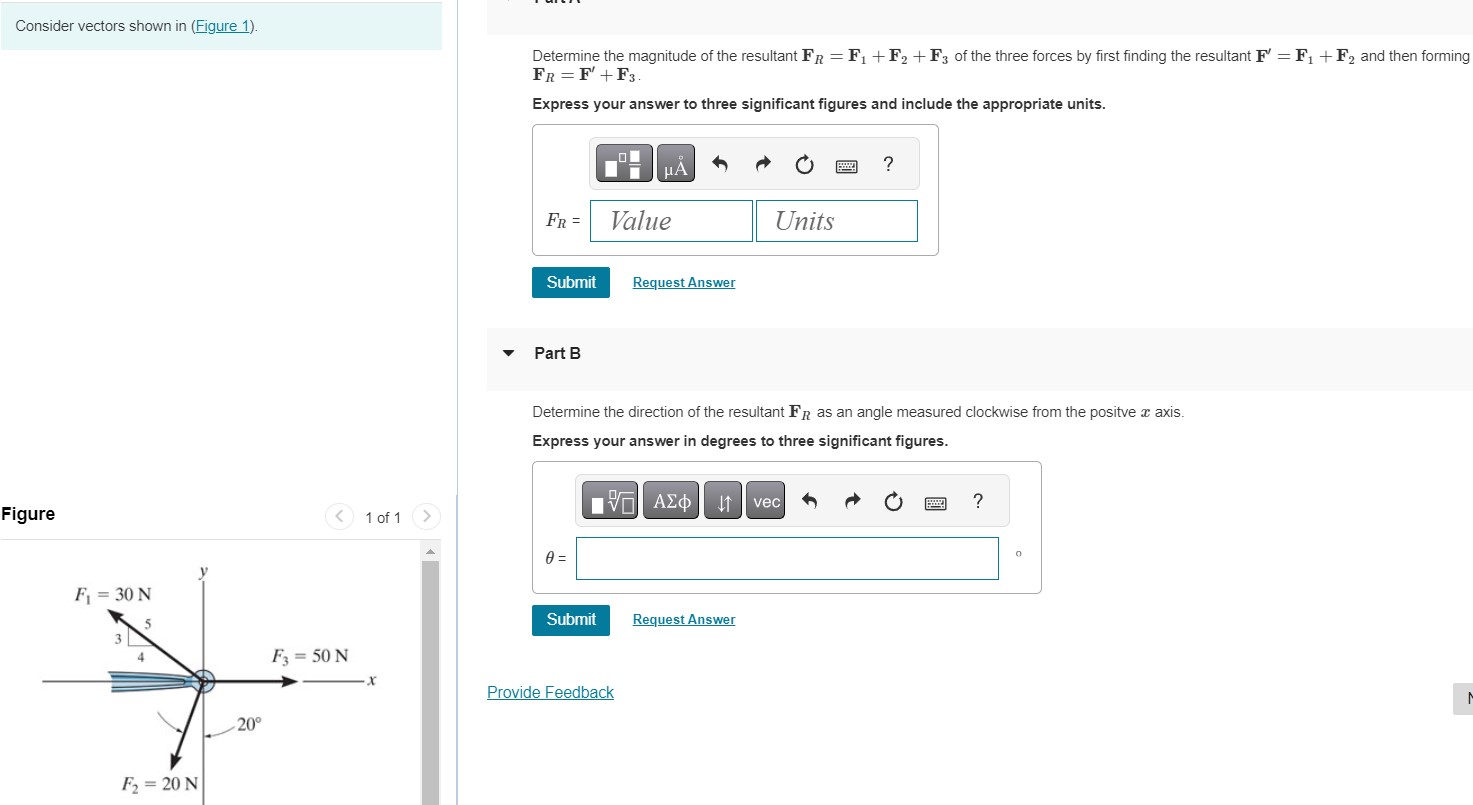 Solved Consider vectors shown in (Figure 1).FigureDetermine | Chegg.com