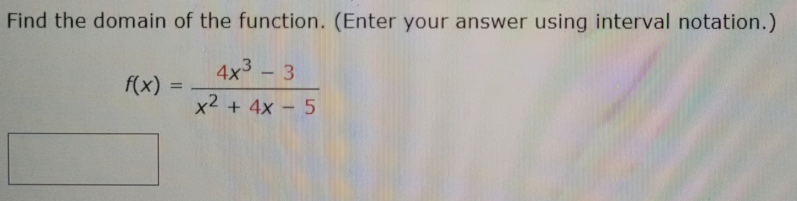 Solved Find the domain of the function. (Enter your answer | Chegg.com