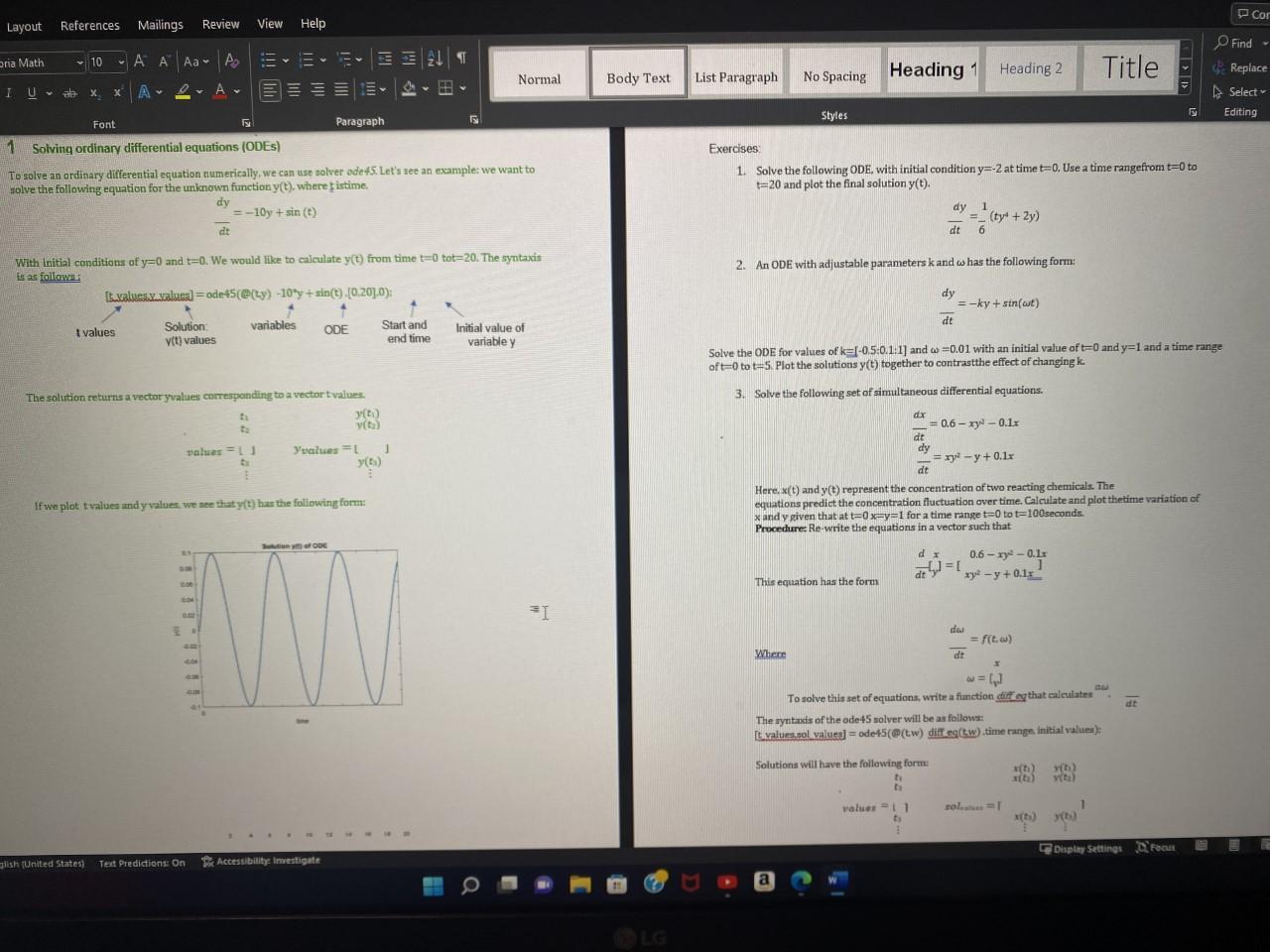 Solved 1. Solve the following ODE, with initial condition | Chegg.com