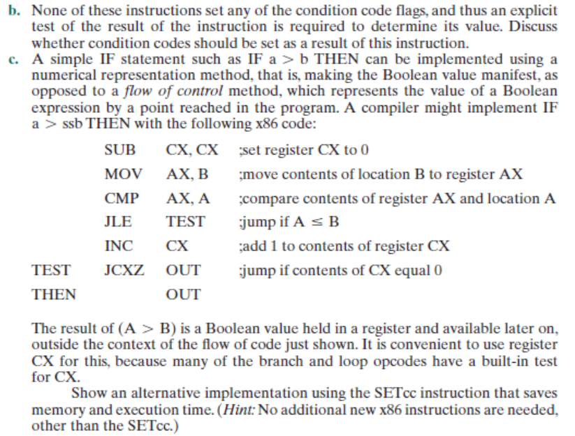 Solved .15 Many microprocessor instruction sets include an | Chegg.com