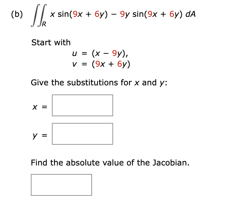 Solved Suggest a substitution or transformation that will | Chegg.com