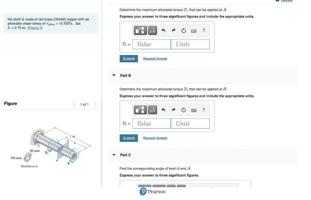 Solved Neview Determine the maximum allowable torque T that | Chegg.com