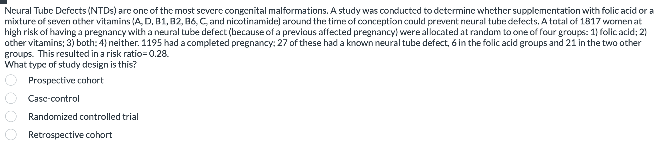 Solved Neural Tube Defects (NTDs) are one of the most severe | Chegg.com
