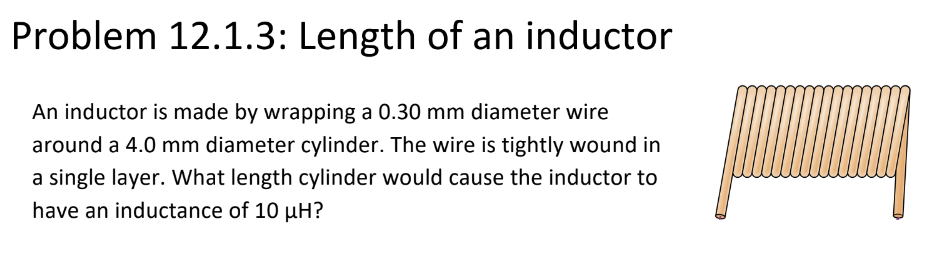 Solved An inductor is made by wrapping a 0.30 mm diameter | Chegg.com