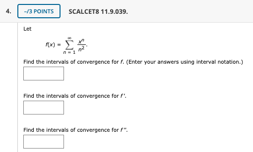 Solved -/2 POINTS SCALCET8 11.9.003.MI. Find a power series | Chegg.com