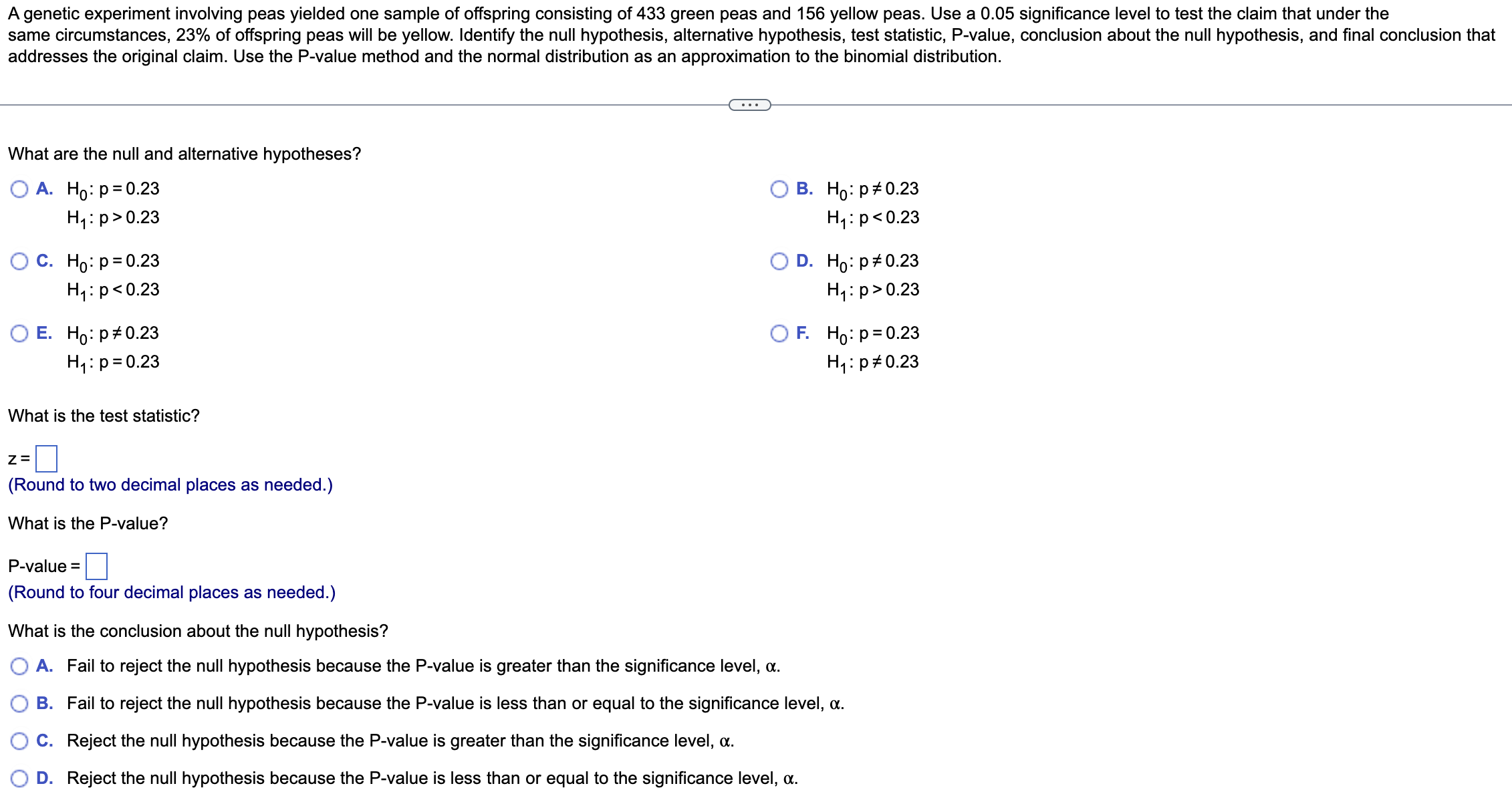 Solved addresses the original claim. Use the P-value method | Chegg.com
