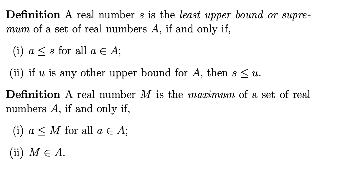 Solved Consider the following sets of real numbers: (a) | Chegg.com
