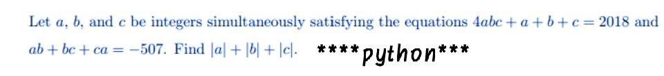 Solved Let a, b, and c be integers simultaneously satisfying | Chegg.com
