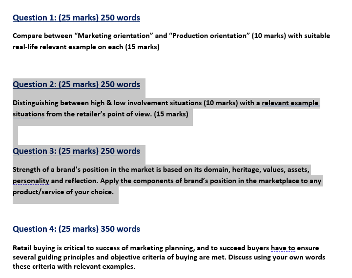 Solved Question 1: (25 marks) 250 words Compare between | Chegg.com