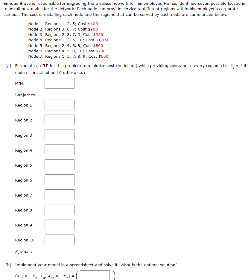 Solved Enrique Brava is responsible for upgrading the | Chegg.com