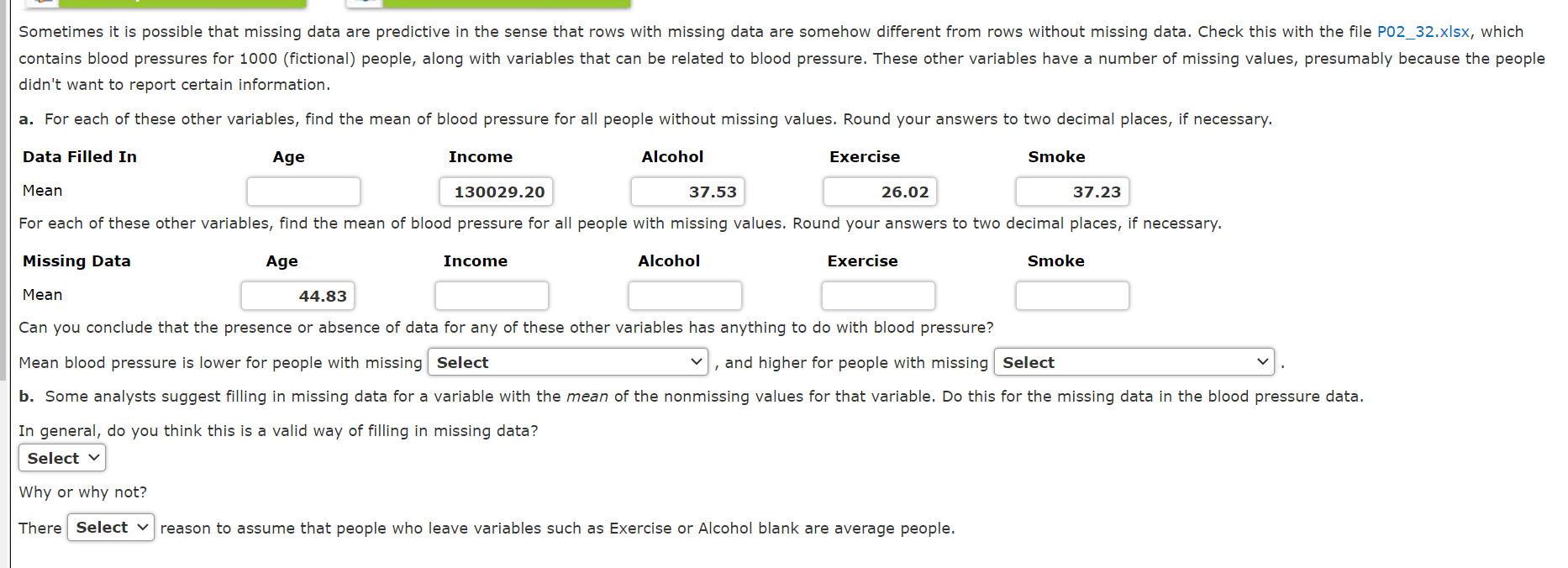 Sometimes It Is Possible That Missing Data Are
